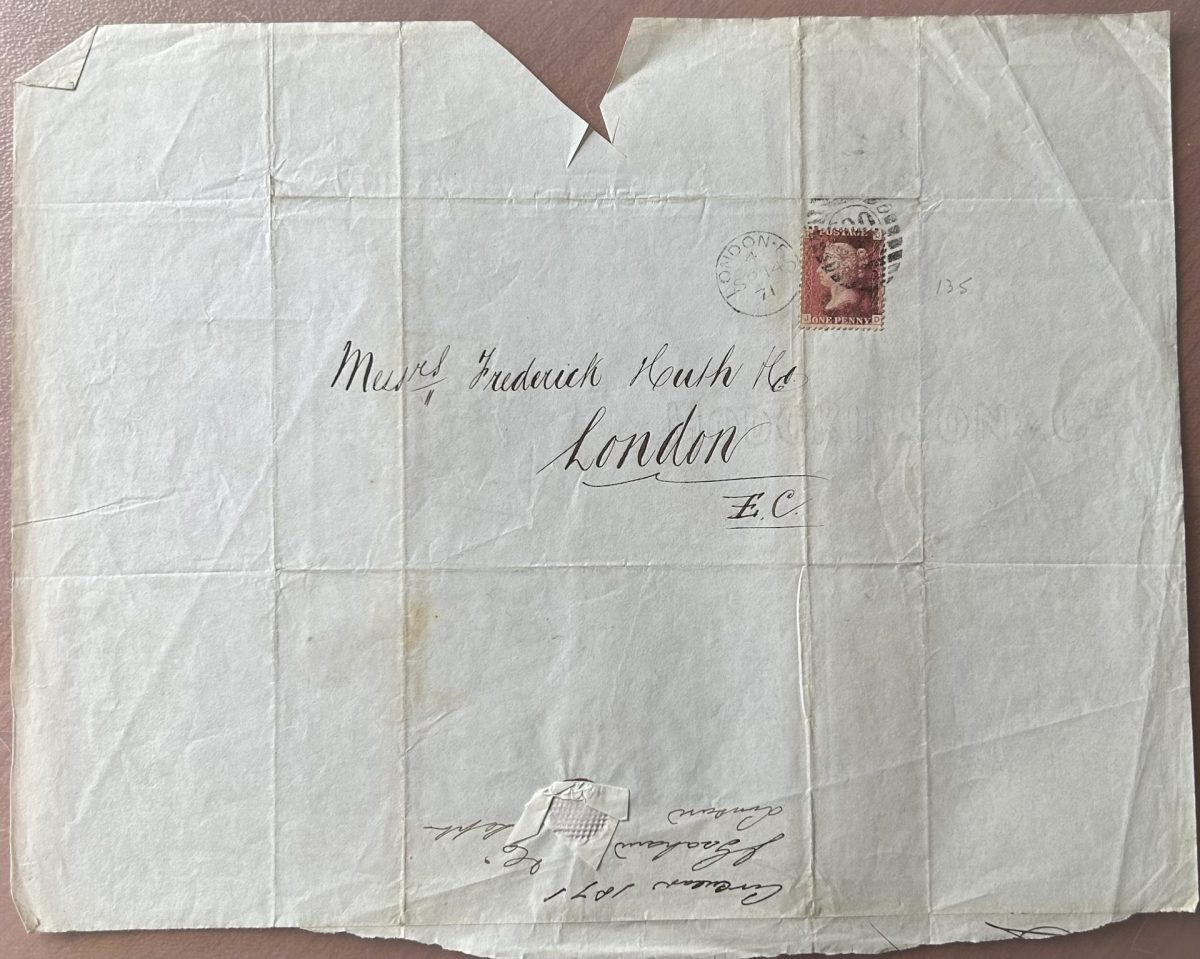 1871 Penny Red plate 135 on cover. Fine and fresh - Coastal Stamps and ...